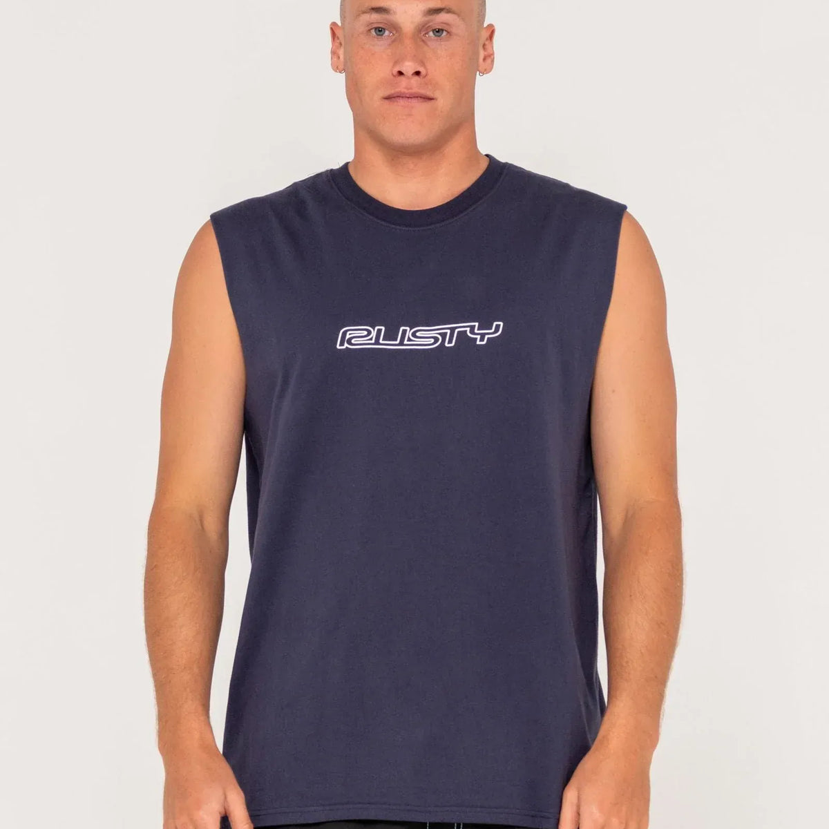 Rusty Flip Daddy Graphic Muscle - NVB - Navy Blue – Splash Swimwear