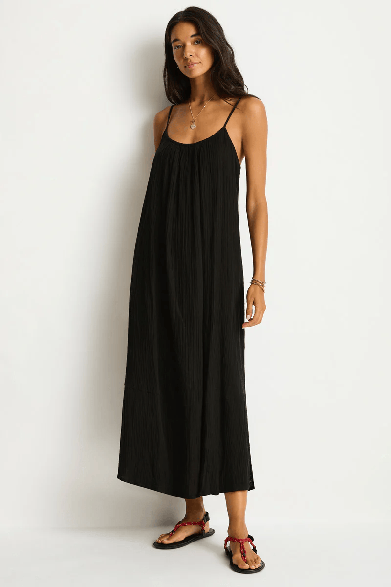 Sea Level Sunset Tie Back Sundress - Black – Splash Swimwear