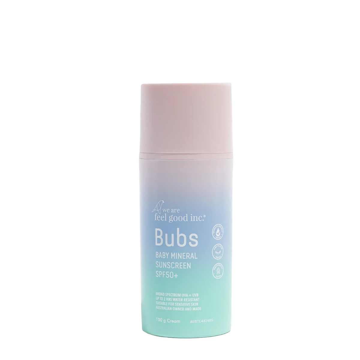 WAFG Bubs Baby Mineral Sunscreen Cream SPF50+ 100g – Splash Swimwear